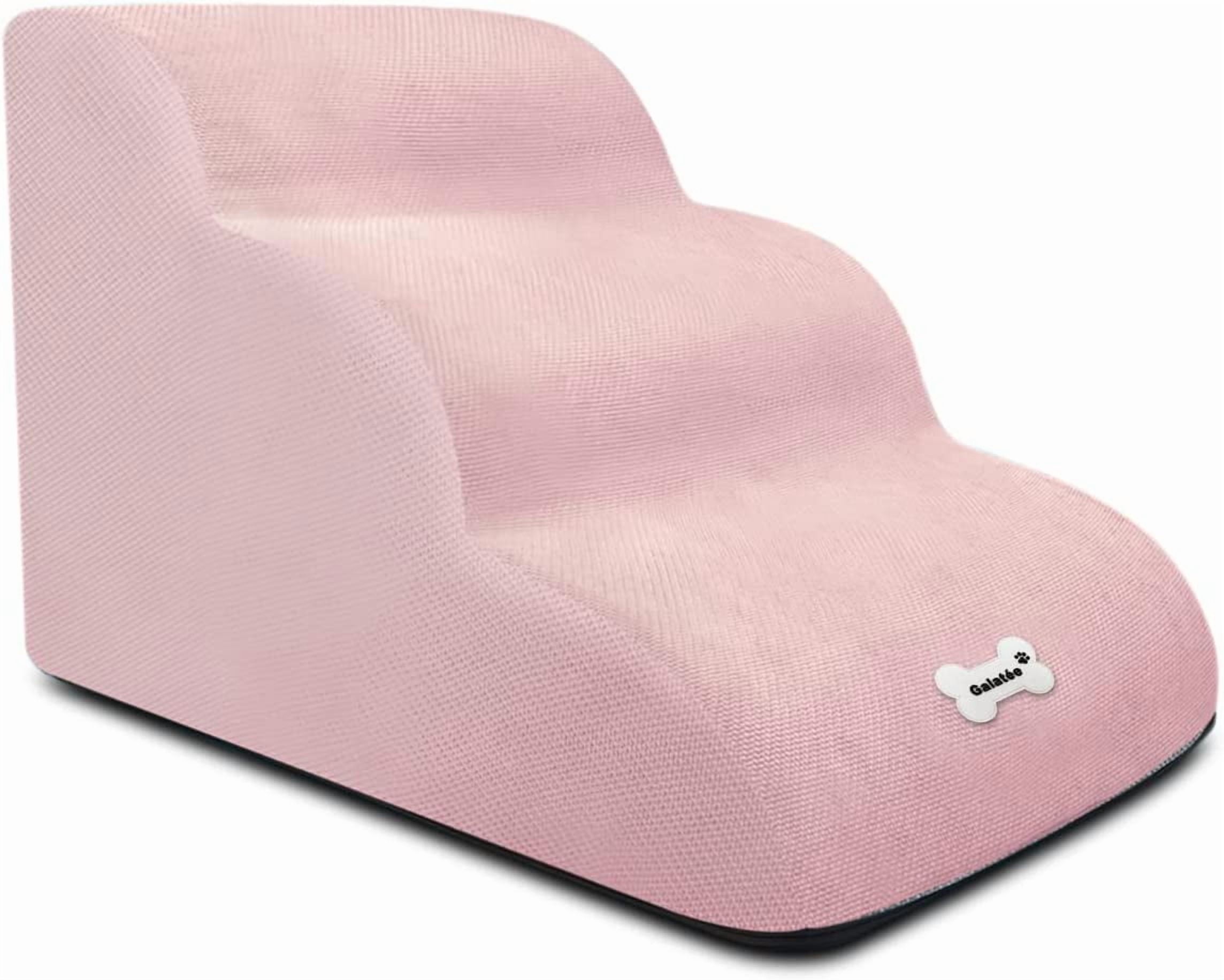 Dog Stairs, Soft Comfortable Pet Stairs with Washable & Zippered Cover ...