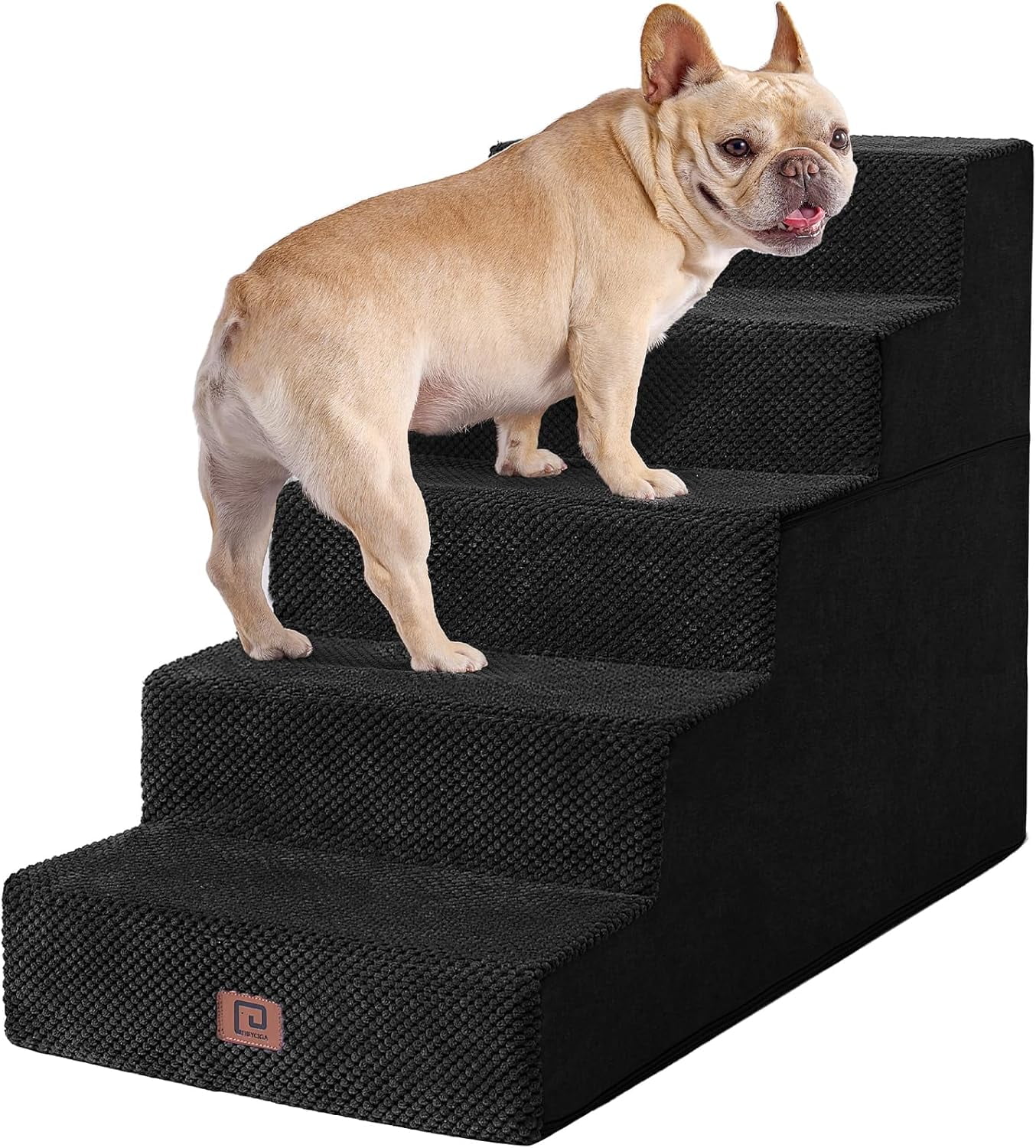 Dog Stairs for High Bed 22.5”H, 5-Step Dog Steps for Bed, Pet Steps for ...