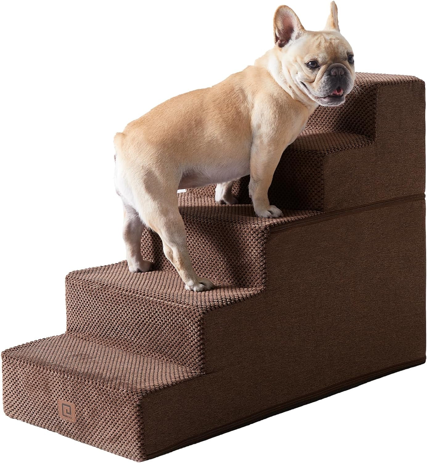 Dog Stairs for High Bed 22.5”H, 5-Step Dog Steps for Bed, Pet Steps for ...
