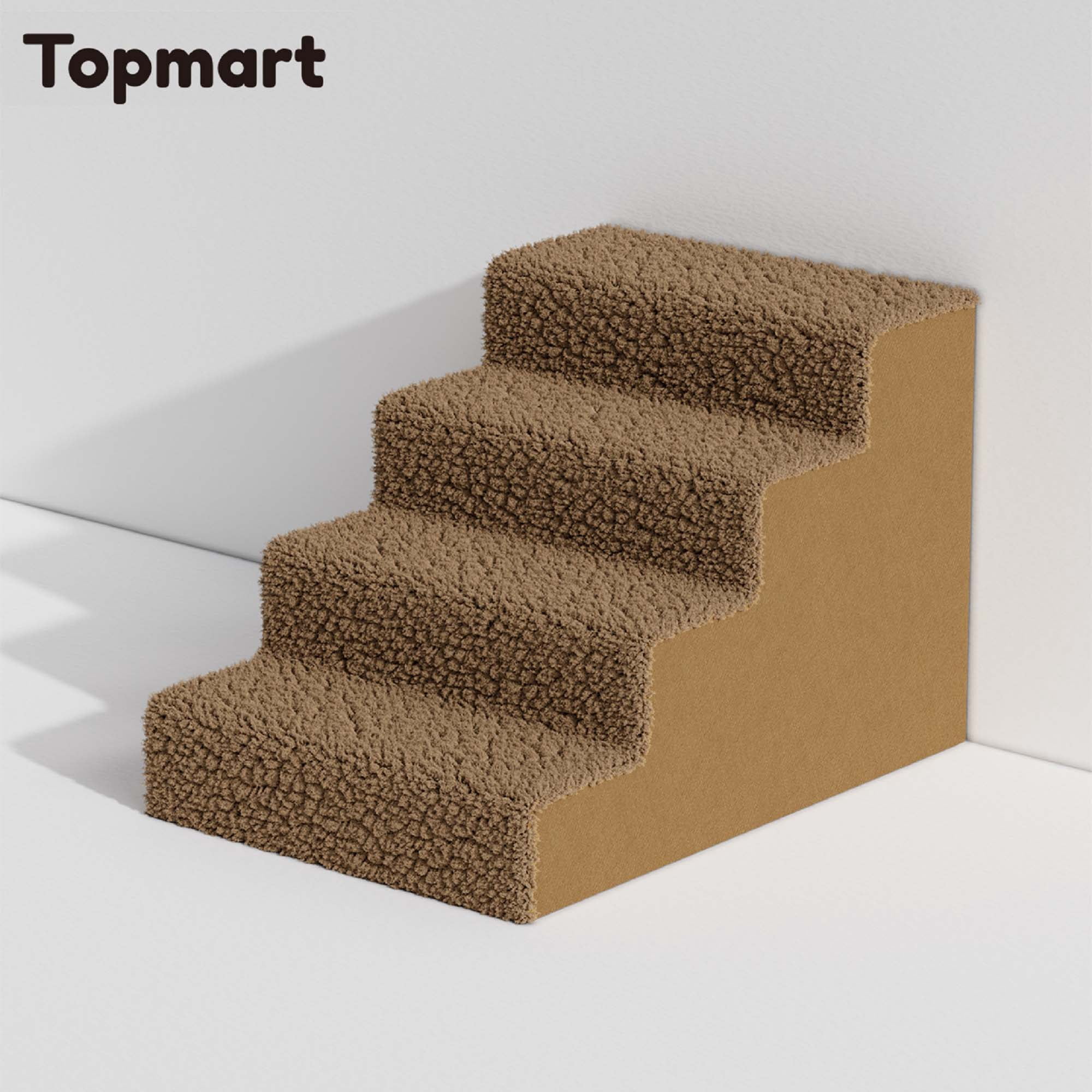 Dog Stairs for High Bed,4 Step Dog Steps for Dogs and Cats,16.1" High ...