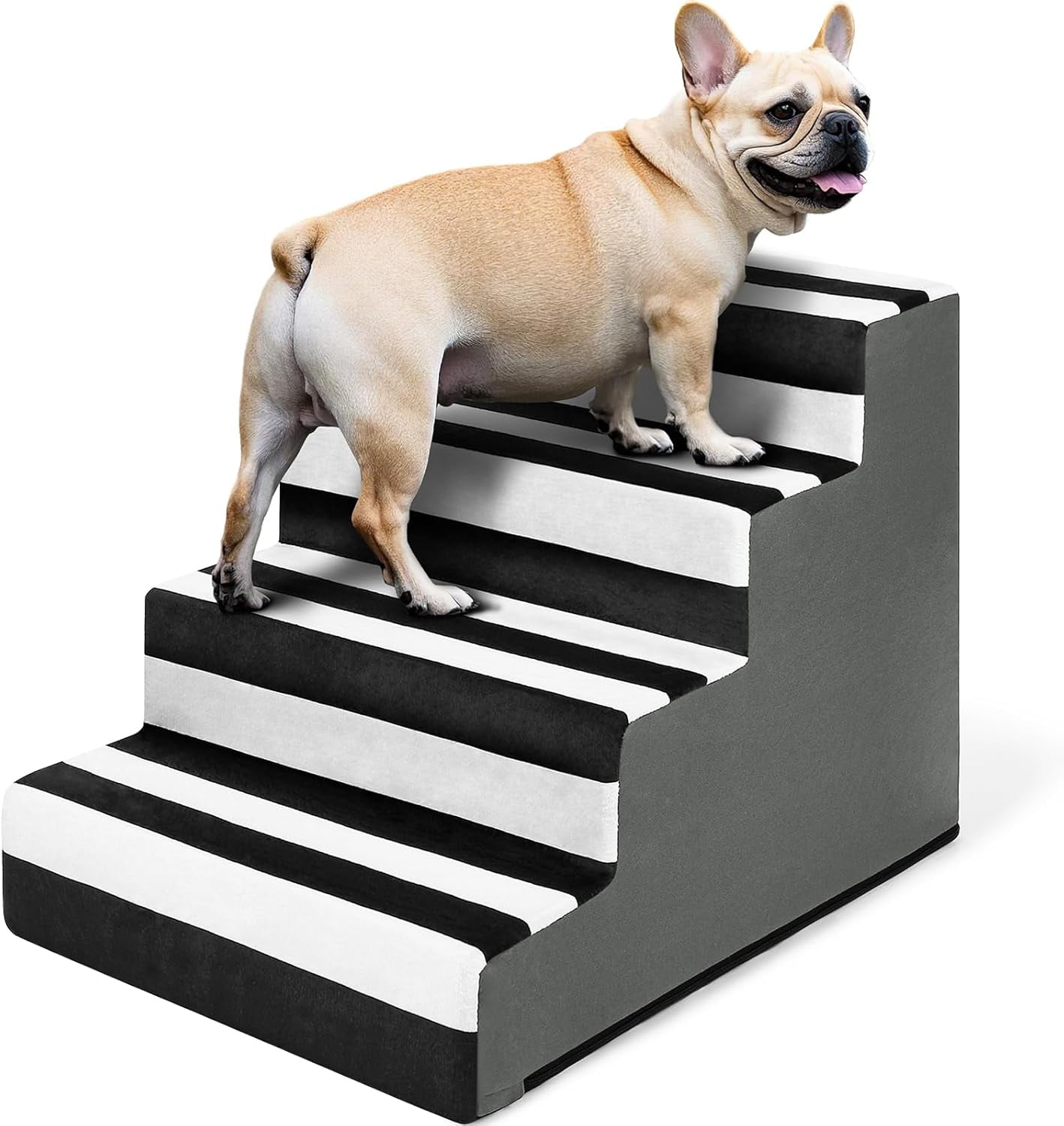 Dog Stairs for Small Dogs 17.7" H, 4-Step Dog Steps for High Bed and ...