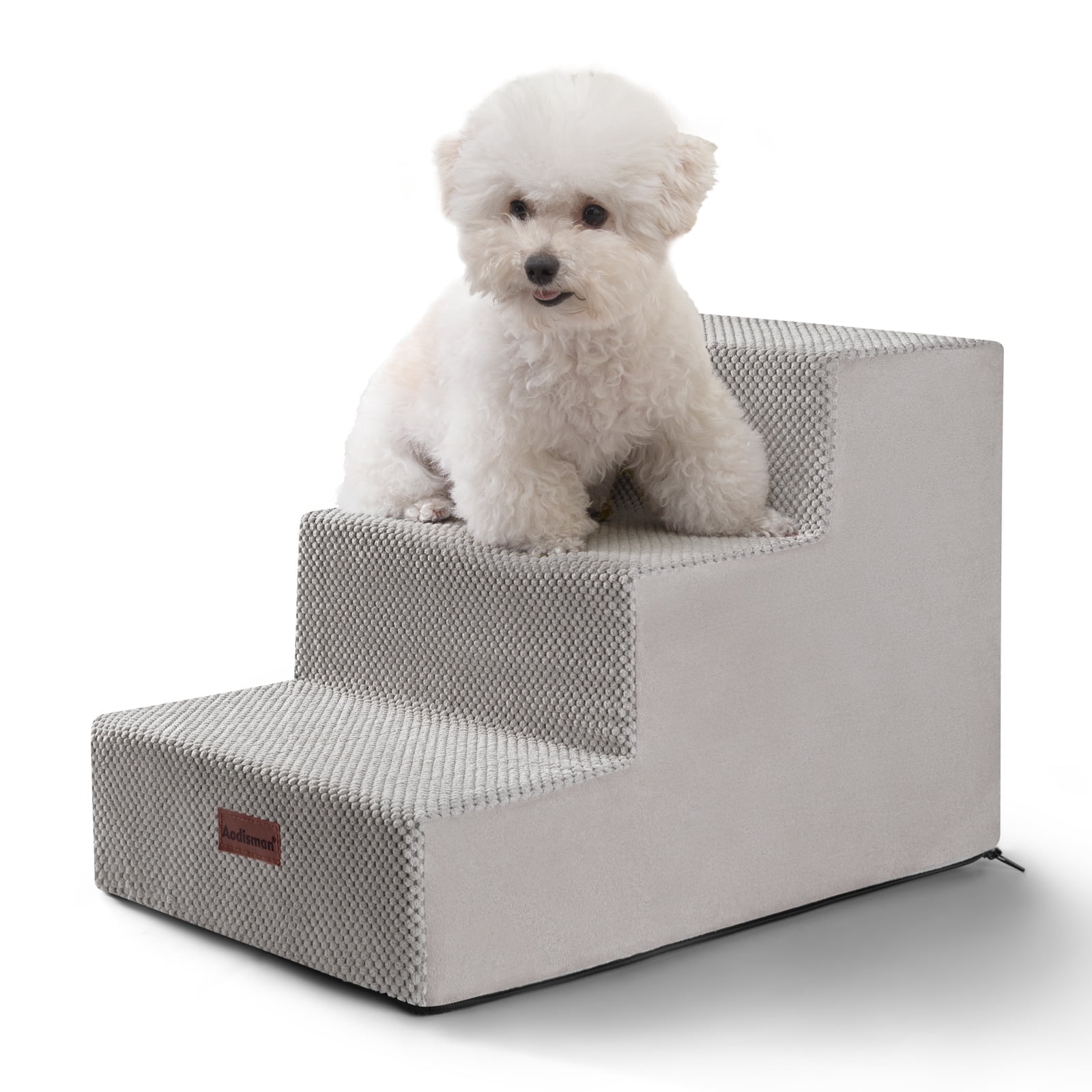 Dog Stairs for Small Dogs & Cats, Non-Slip Pet Stairs 3-Step for Chairs ...