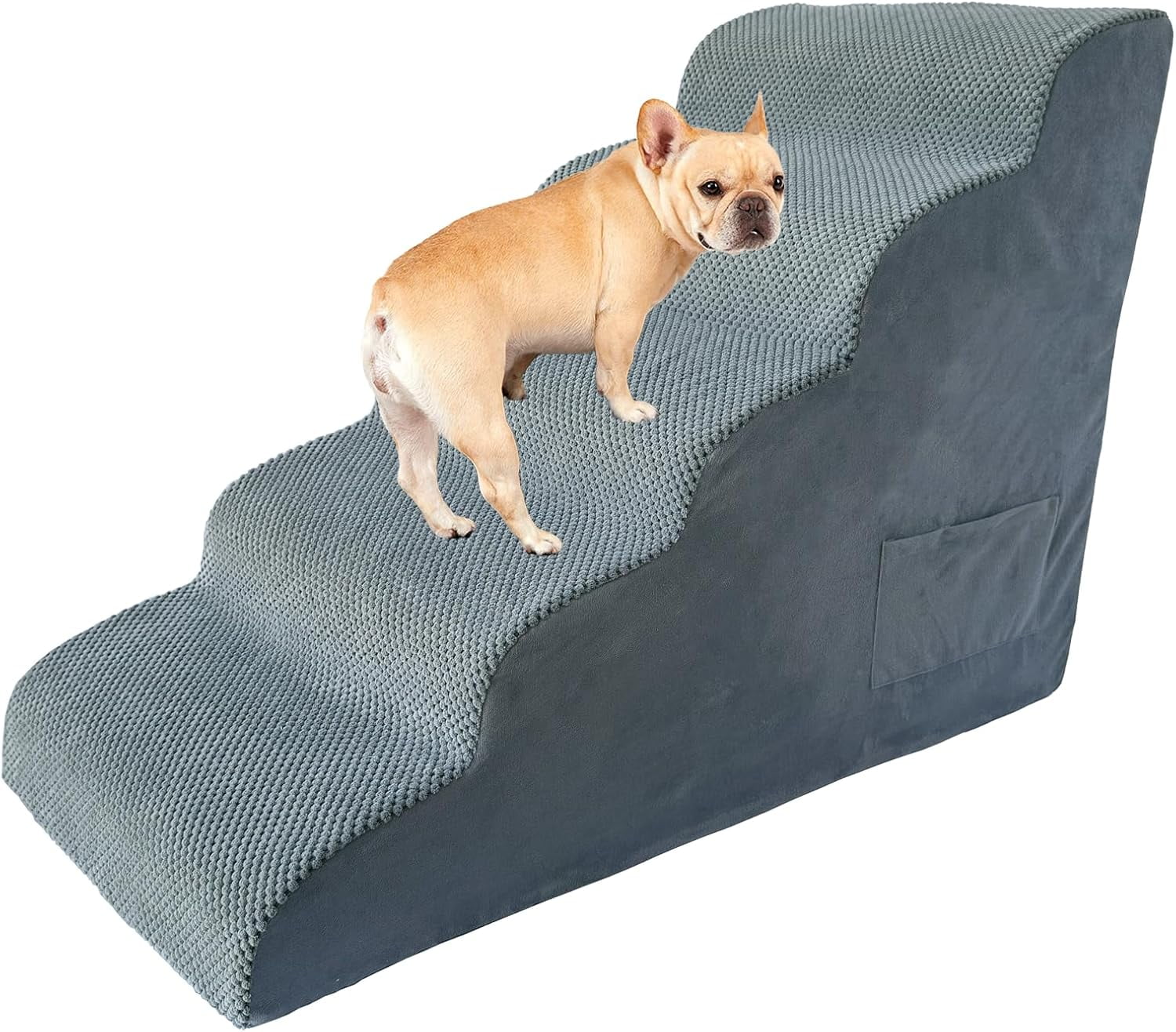 Dog Stairs to high beds, 5-Step Small Medium Dog Steps for 24"-30 ...