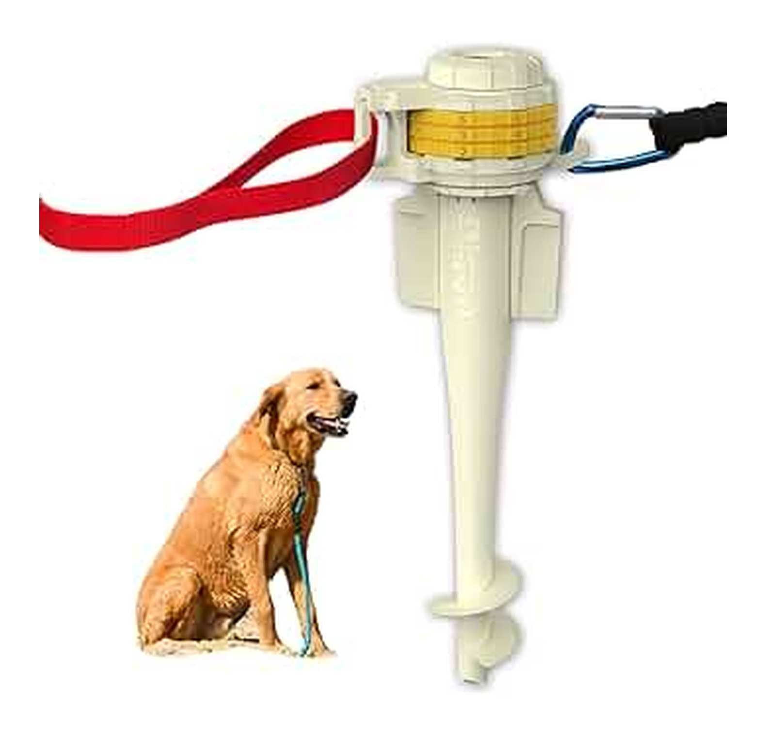 Dog Stake Beach Anchor - Dog Beach for All Dog Sizes - 360° Head ...