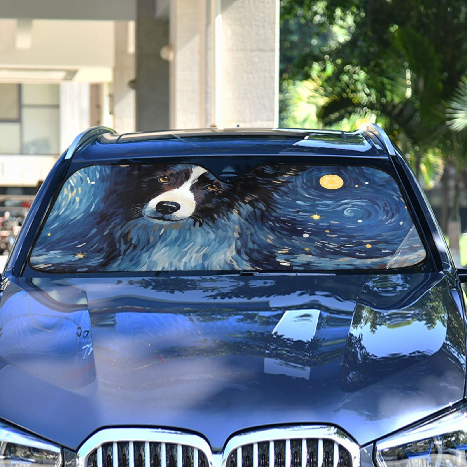 Dog Starry Sky Automotive Front Car Windshield Sun Shade Reflector ...