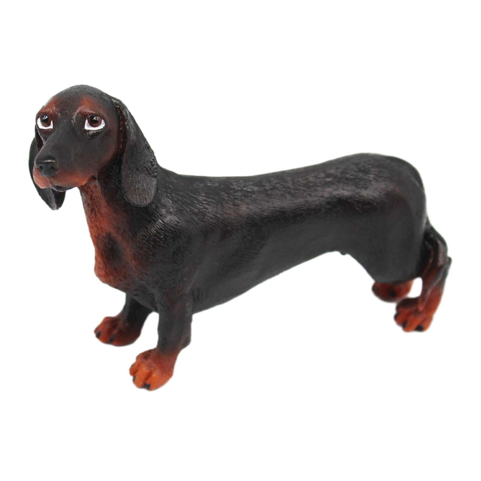 Dog Statue Dachshund Miniature Figurines Pet Dog Good Craftsmanship Dog ...