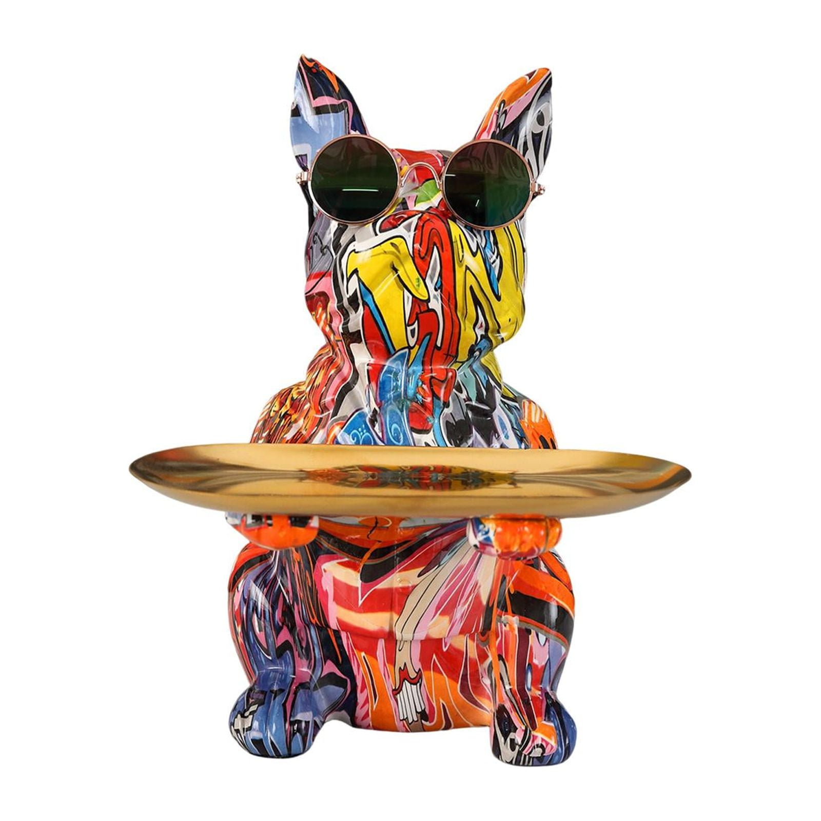 Dog Statue Storage Tray Jewelry Tray Animal Sculpture Decoration Cute ...
