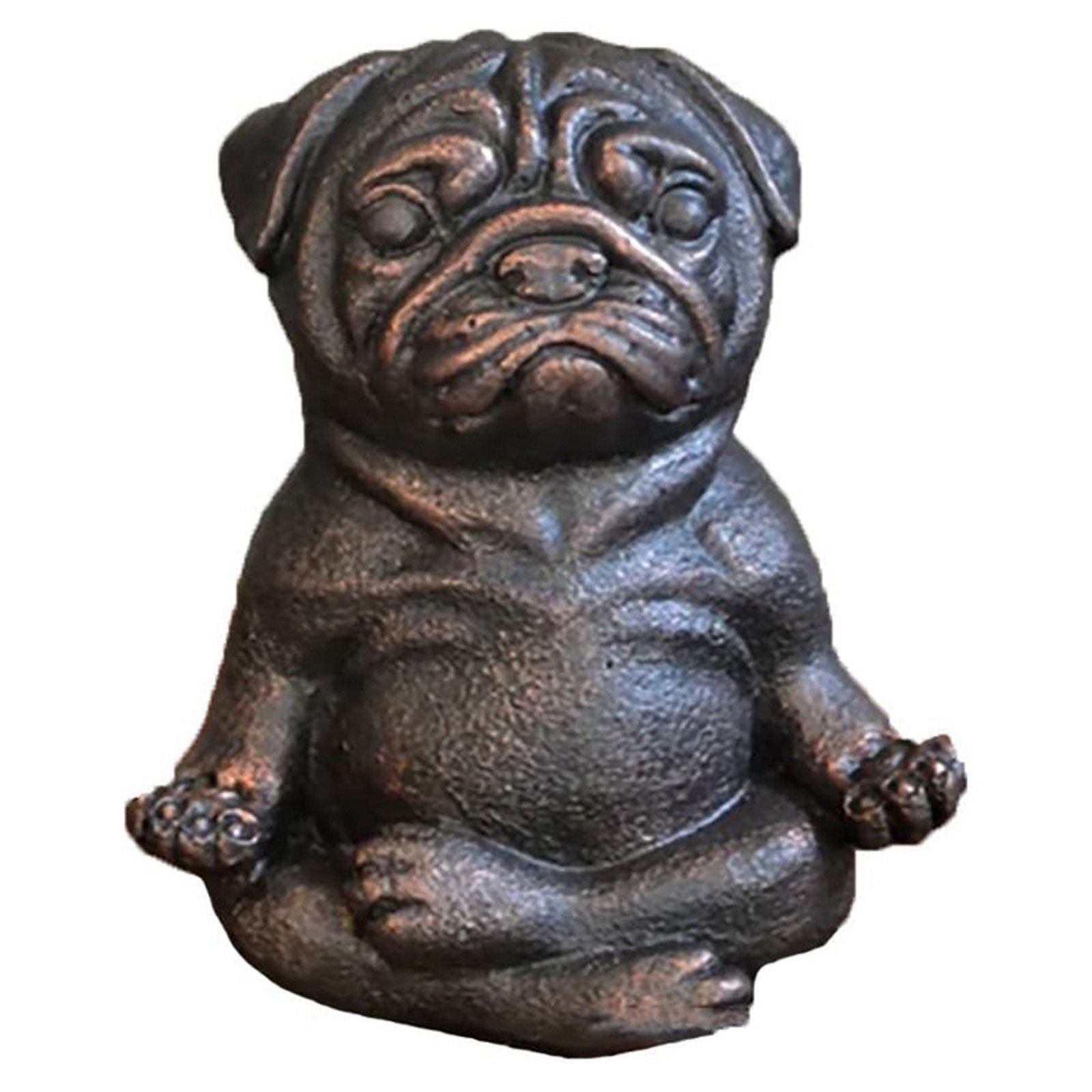 Dog Statue, Yoga French Bulldog Statue, Realistic Resin Pug Sculpture ...