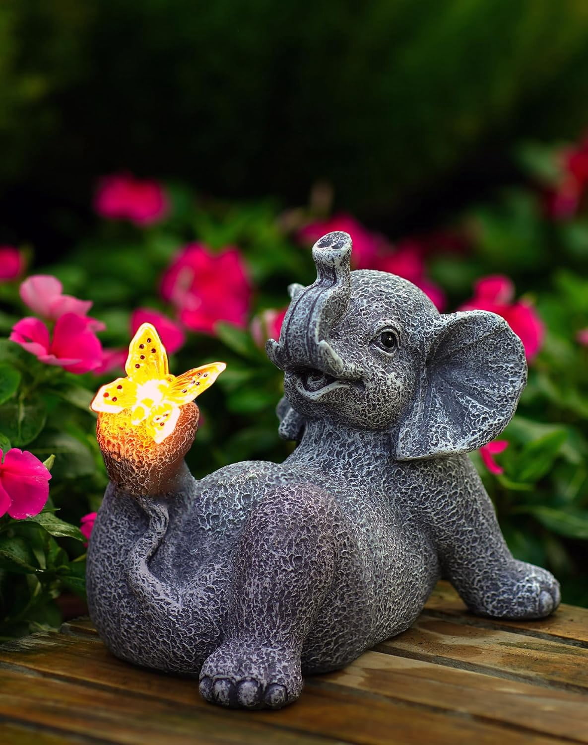 Dog Statue with Solar Butterfly - Ideal Gifts for Dad, Mom or Birthdays ...