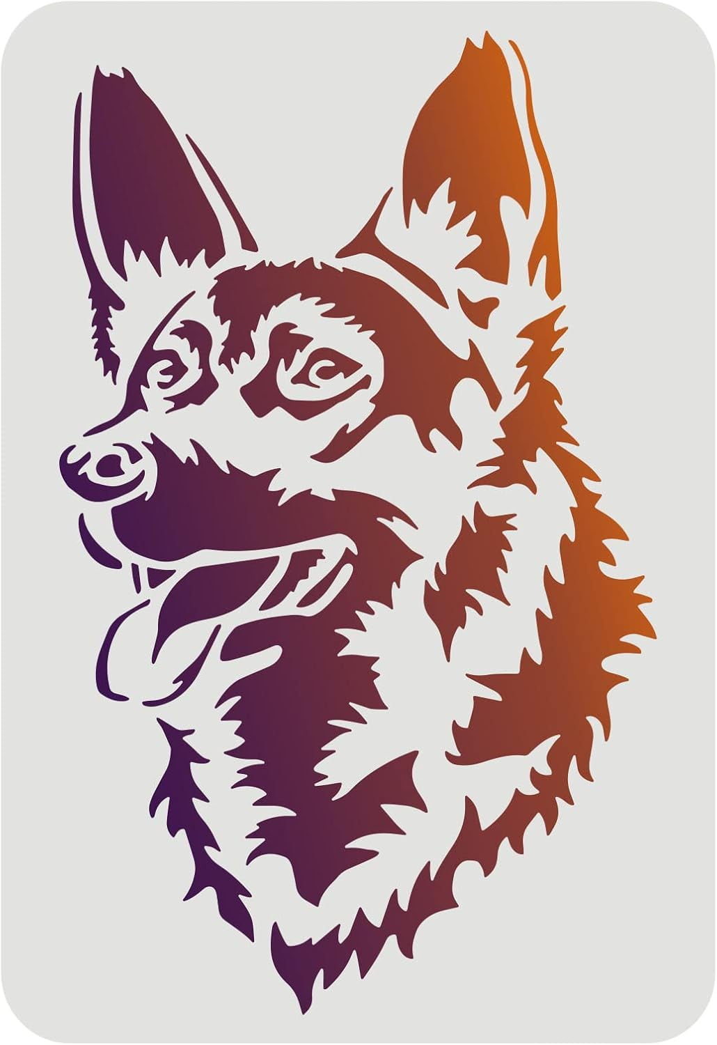 Dog Stencil 11.7x8.3 inch Plastic Shepherd Dog Painting Stencil Dog ...