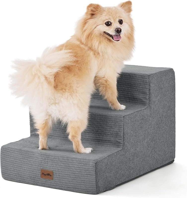Dog Steps for Bed, Extra Wide Dog Stairs for High Bed Couch Sofa, 35D ...