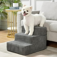 HomGarden 4 Step Indoor/Outdoor Pet Stairs, Small Foldable Non-Slip Dog ...