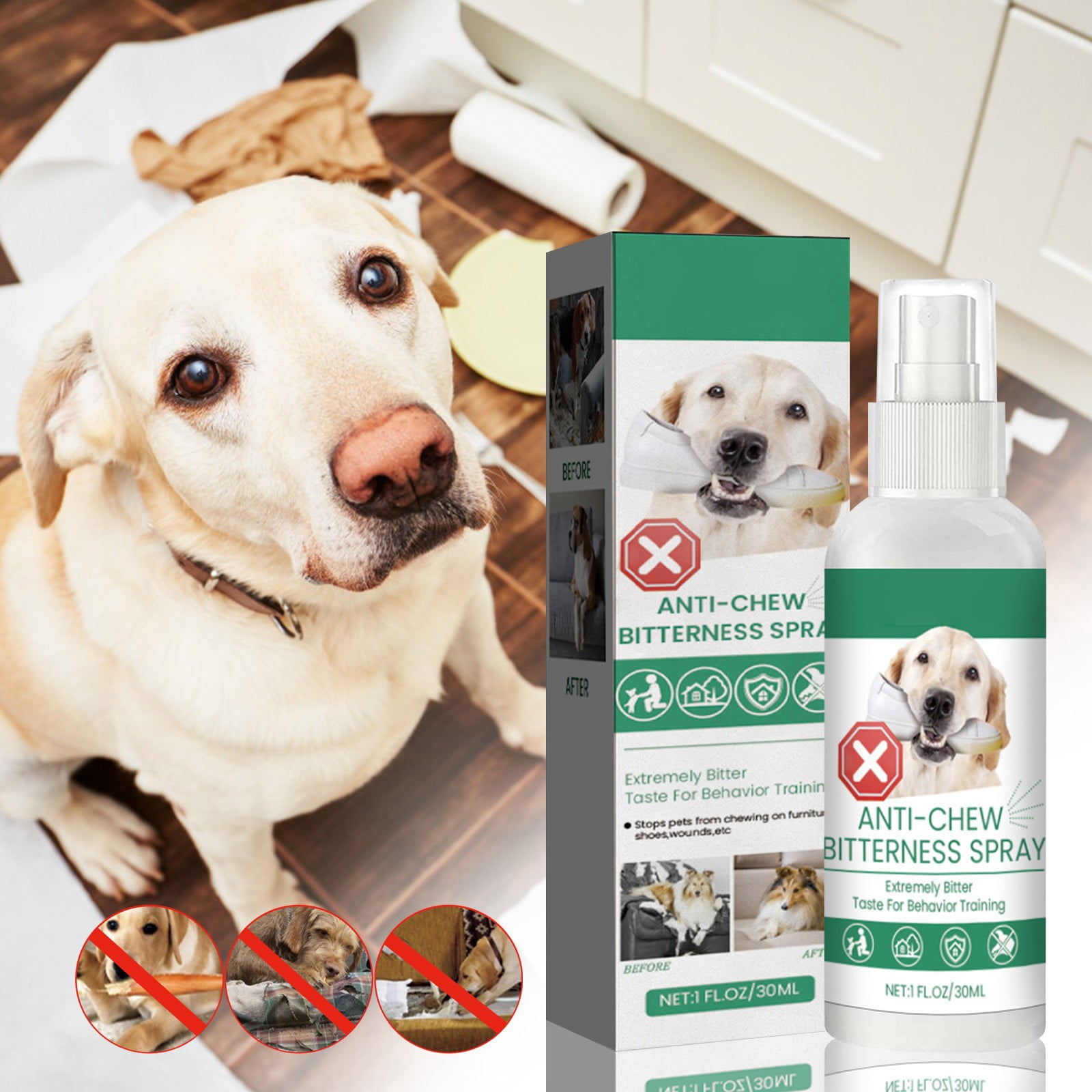 Dog Stop Chewing Spray , Pet Behavior Modifier, Dog Stop Chewing ...