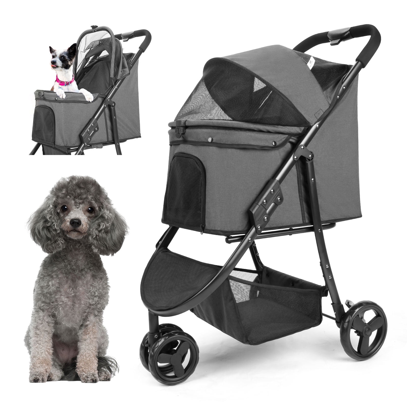 Dog Stroller - Wedyvko Multifunction Pet Stroller for Small Dogs ...