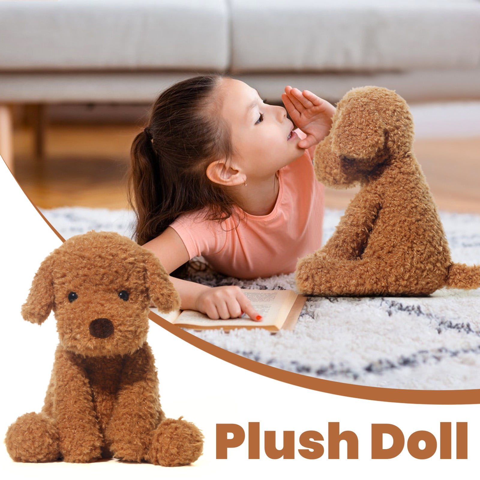 Dog Stuffed Animal Plush Dog Puppy Soft Plush Dog Pillow Toy Fluffy ...