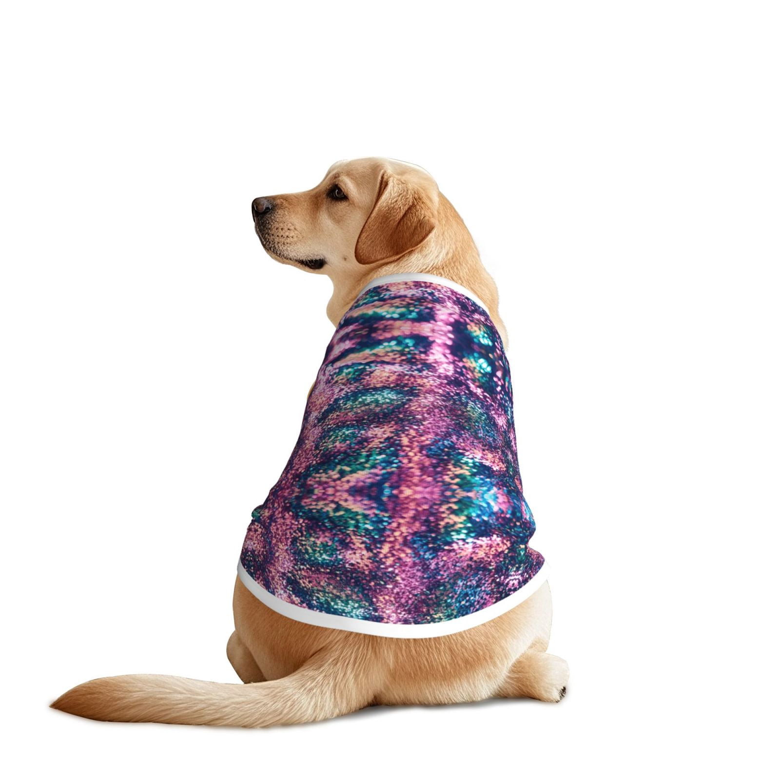 Dog Summer T-Shirts Vest Glitter Sparkles Pet Breathable Basic Clothes ...