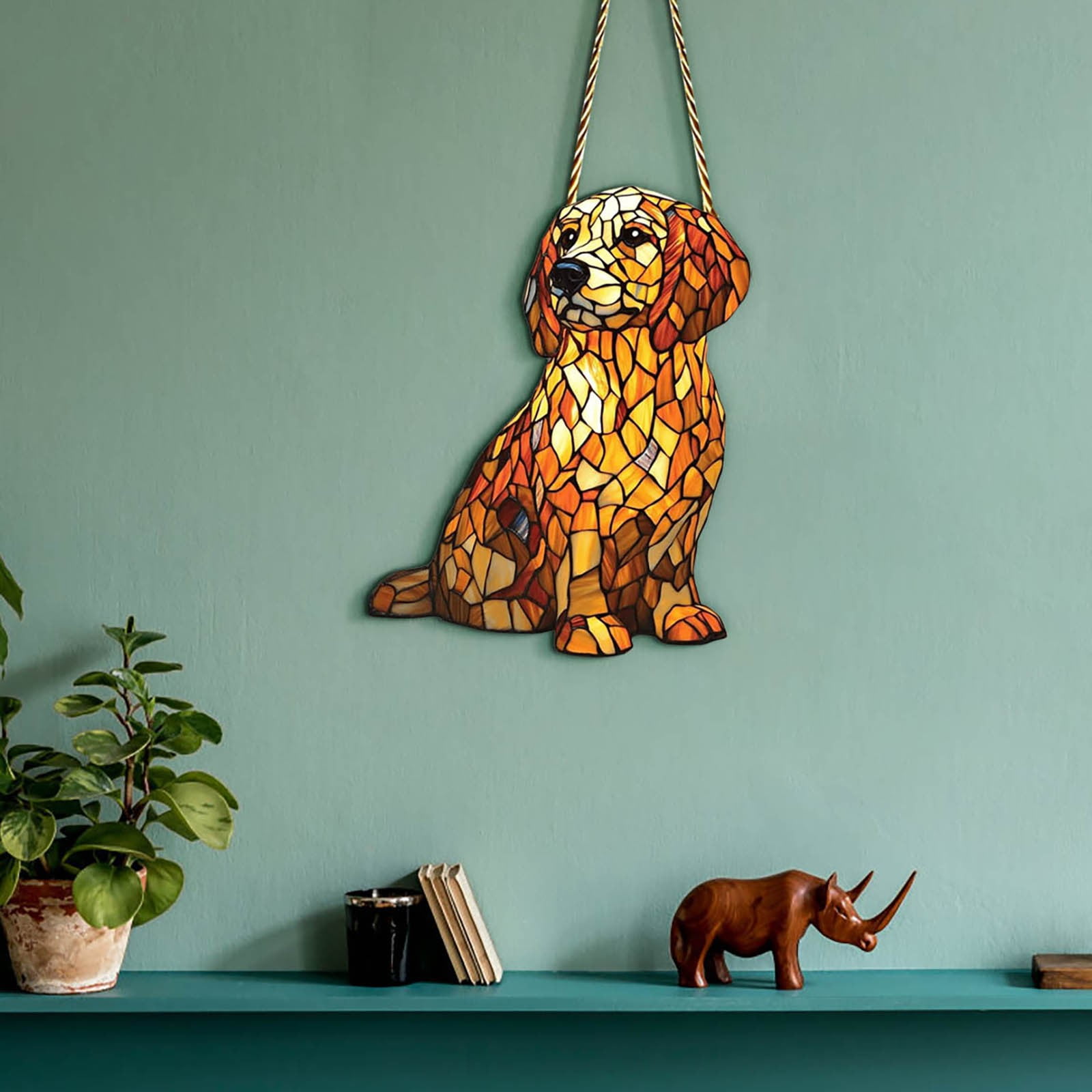 Dog Suncatcher -2025 Acrylic Dog Series Art Stained Glass Window ...