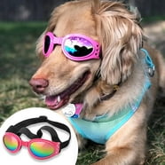 PETLESO Dog Goggles Sunglasses Waterproof with Adjustable Strap for ...