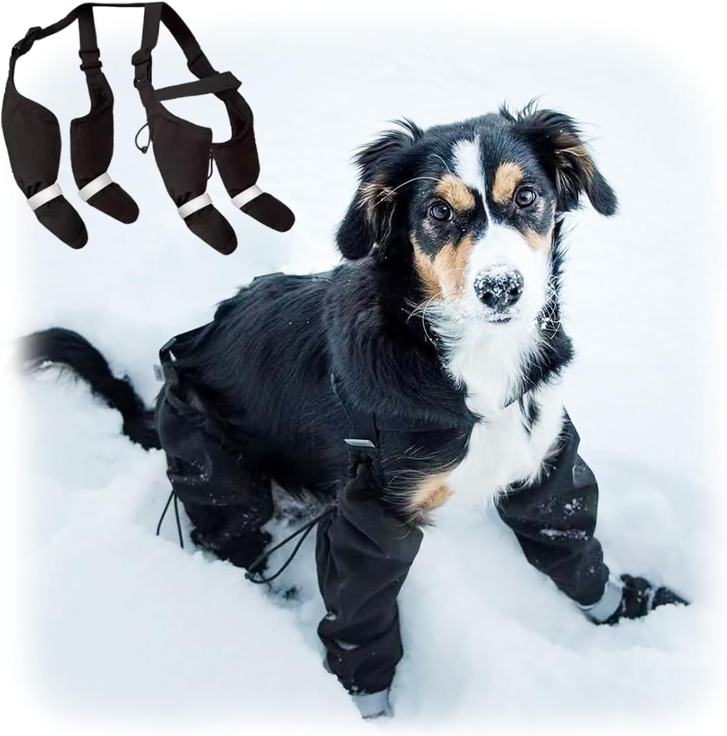 Dog Suspender Booties, Dog Paw Boot Leggings Anti-Slip, Dog Snow Pants ...