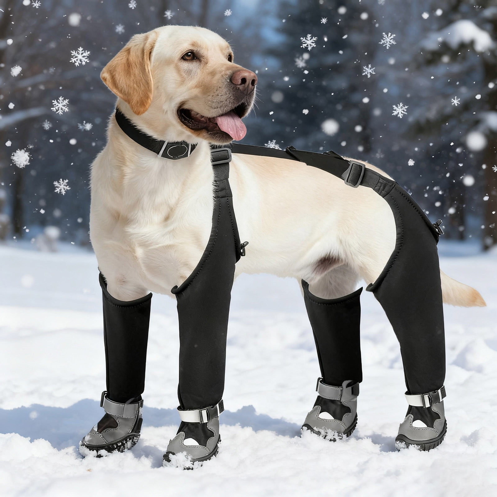 Dog Suspender Booties, Waterproof Dog Boots Rain Boots Paw Boot ...