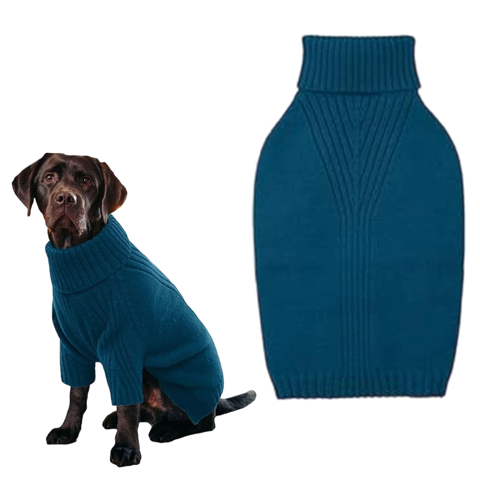 Dog Sweater,1Pc Thermal Knit Big Dog Sweater,Pet Turtleneck Doggy ...