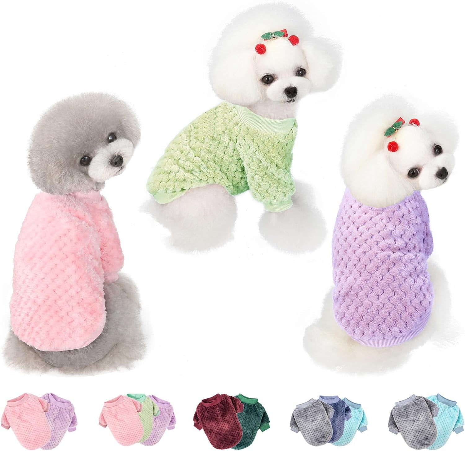 Dog Sweater, 2 or 3 Pack Dog Sweaters for Small Medium Dogs or Cat ...