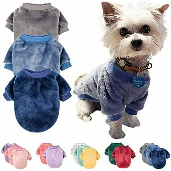 Dog Sweater, 3-Pack Dog & Cat Clothes, Ultra Soft and Warm Pet Jackets ...
