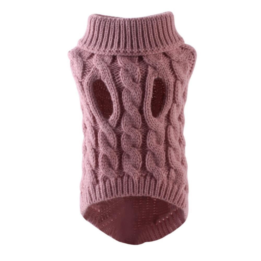Dog Sweater Knitted Warm Winter Clothing Small Pet Apparel - Walmart.com