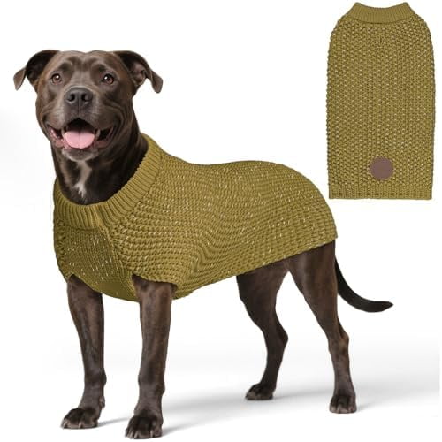 Dog Sweater with Leash Hole Comfy Pullover Sweater Medium Size Male ...