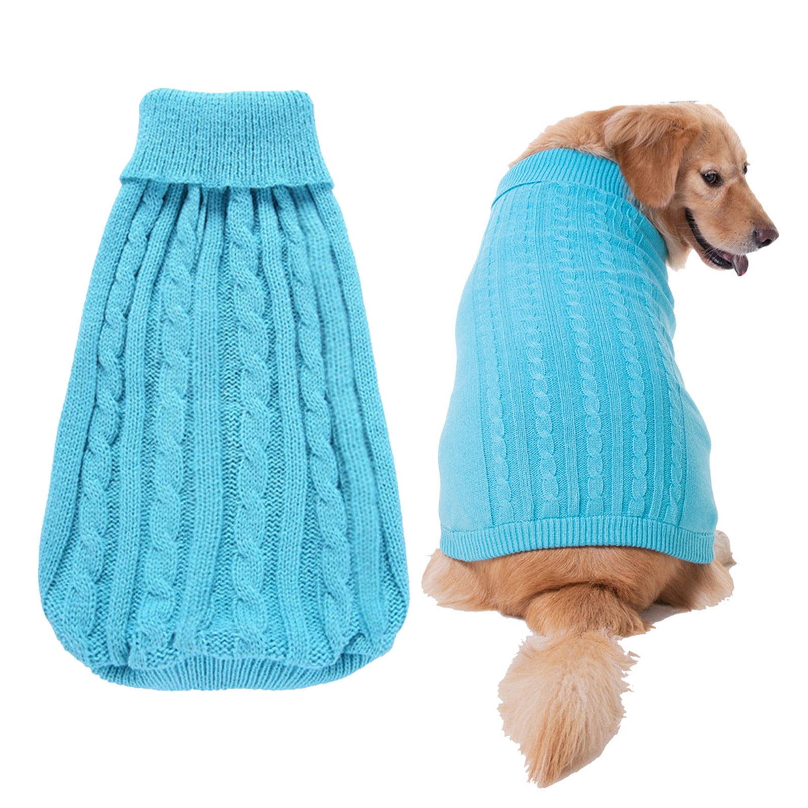 Dog Sweater Pet Cat Knitted Jumper Winter Warm Puppy Jacket Dog Colthes ...