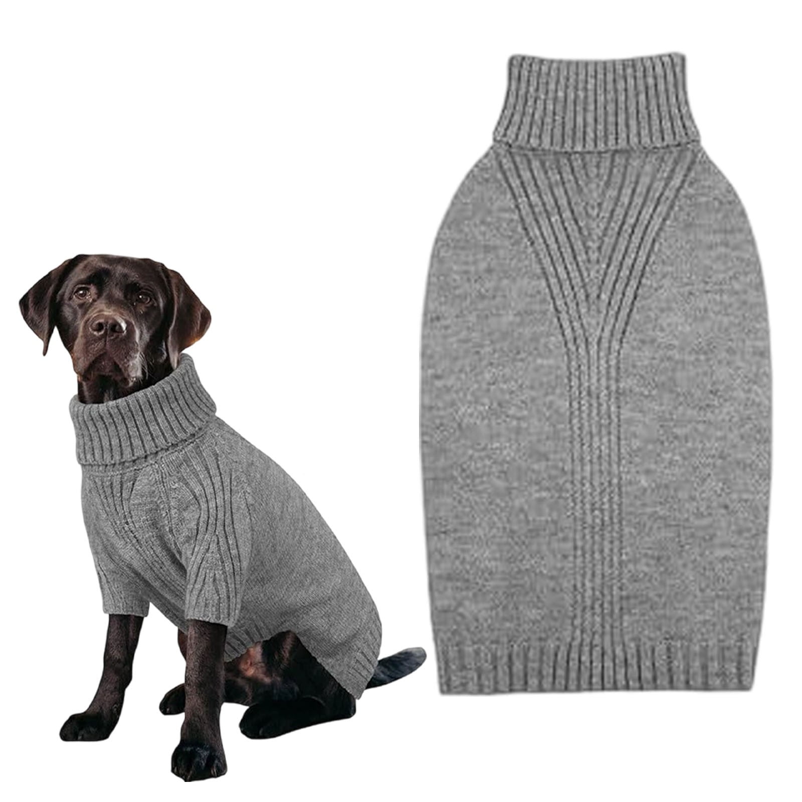 Dog Sweater,Thermal Knit Big Dog Sweater Christmas,Pet Turtleneck Doggy ...