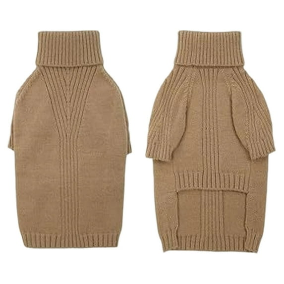 Dog Sweater, Thermal Knit Big Dog Sweater with Sleeve, Pet Turtleneck ...