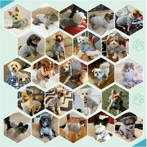 Dog Sweaters For Small Dogs Girl Boy Winter Fleece Clothes Warm Soft ...