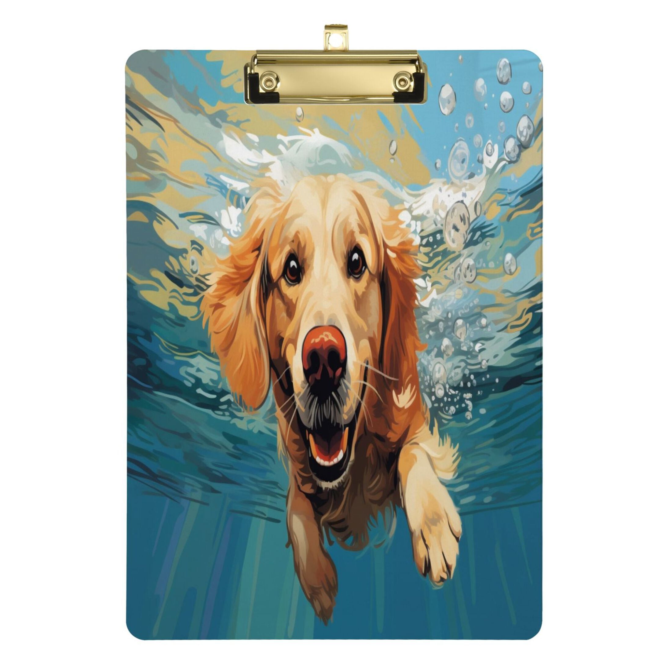 Dog Swimming Acrylic Clipboards A4 Standard Letter Size Clipboard 12.5 ...