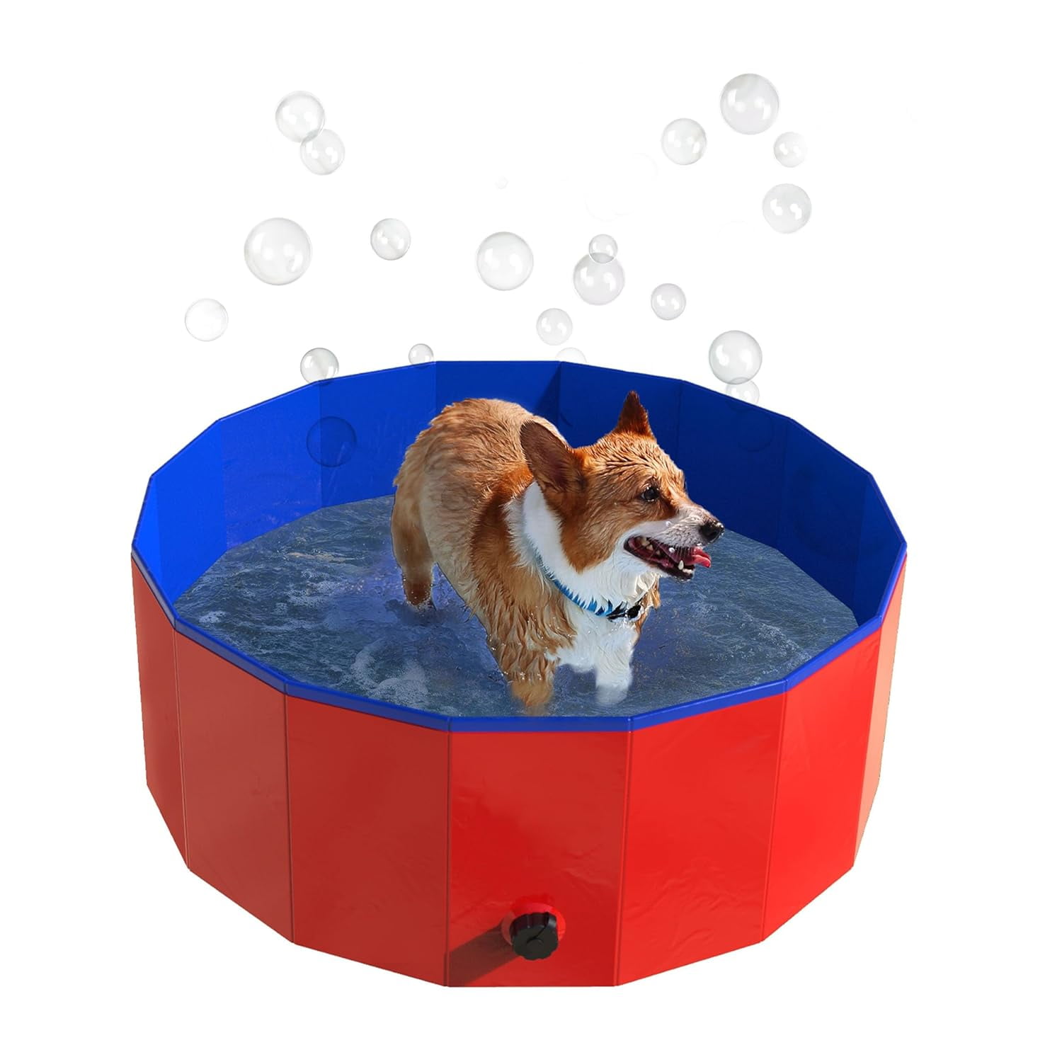 Dog Swimming Pool Foldable – 32 x 8 Inch Portable Pet Pool – Heavy Duty ...