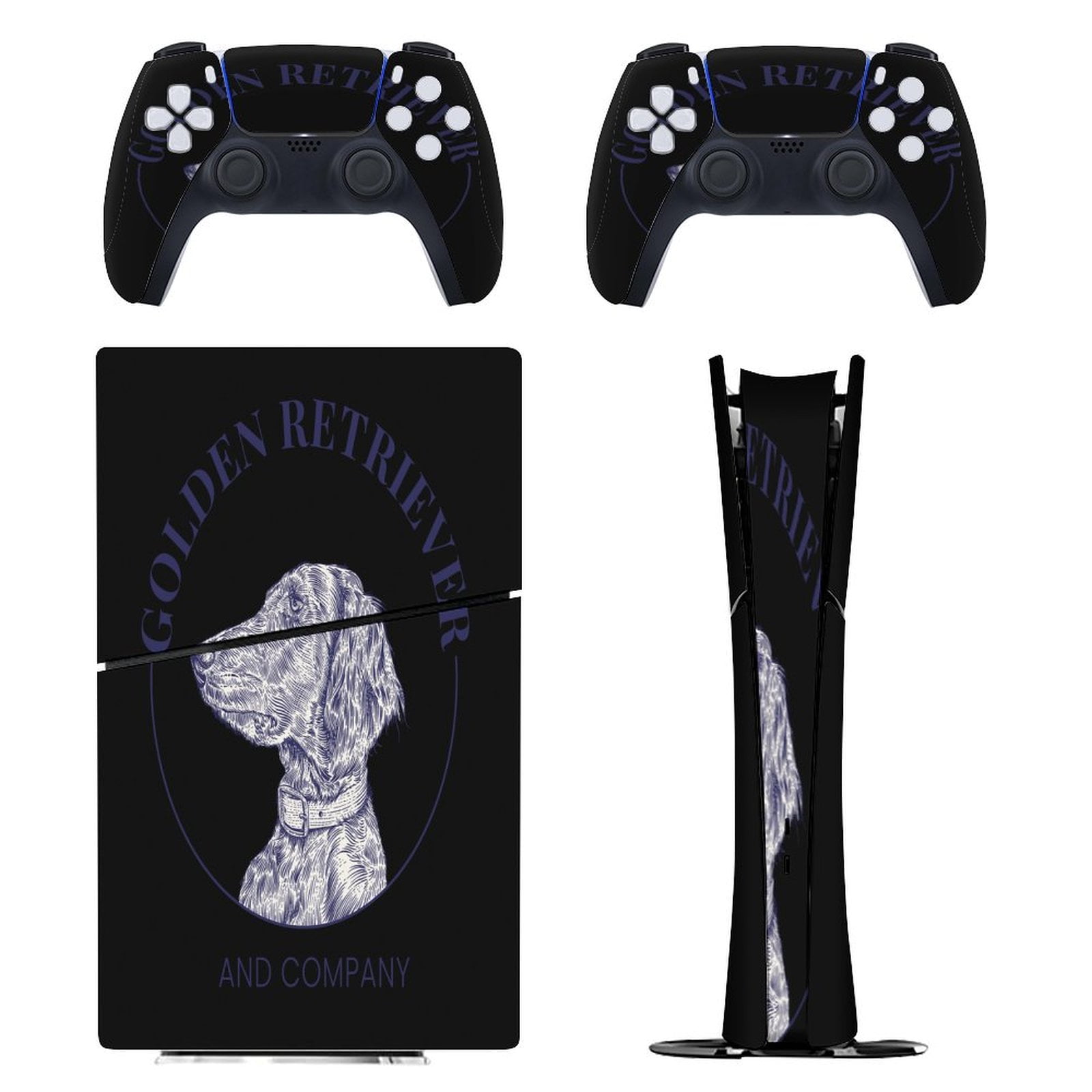 Dog T-shirt Vintage PS5/PS5 Slim Digital Disc Skin Sticker For Console ...