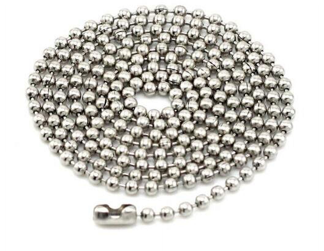 Dog Tag Chain Stainless Steel Beaded Chain Metal Dog Tag Chain DIY Dog ...