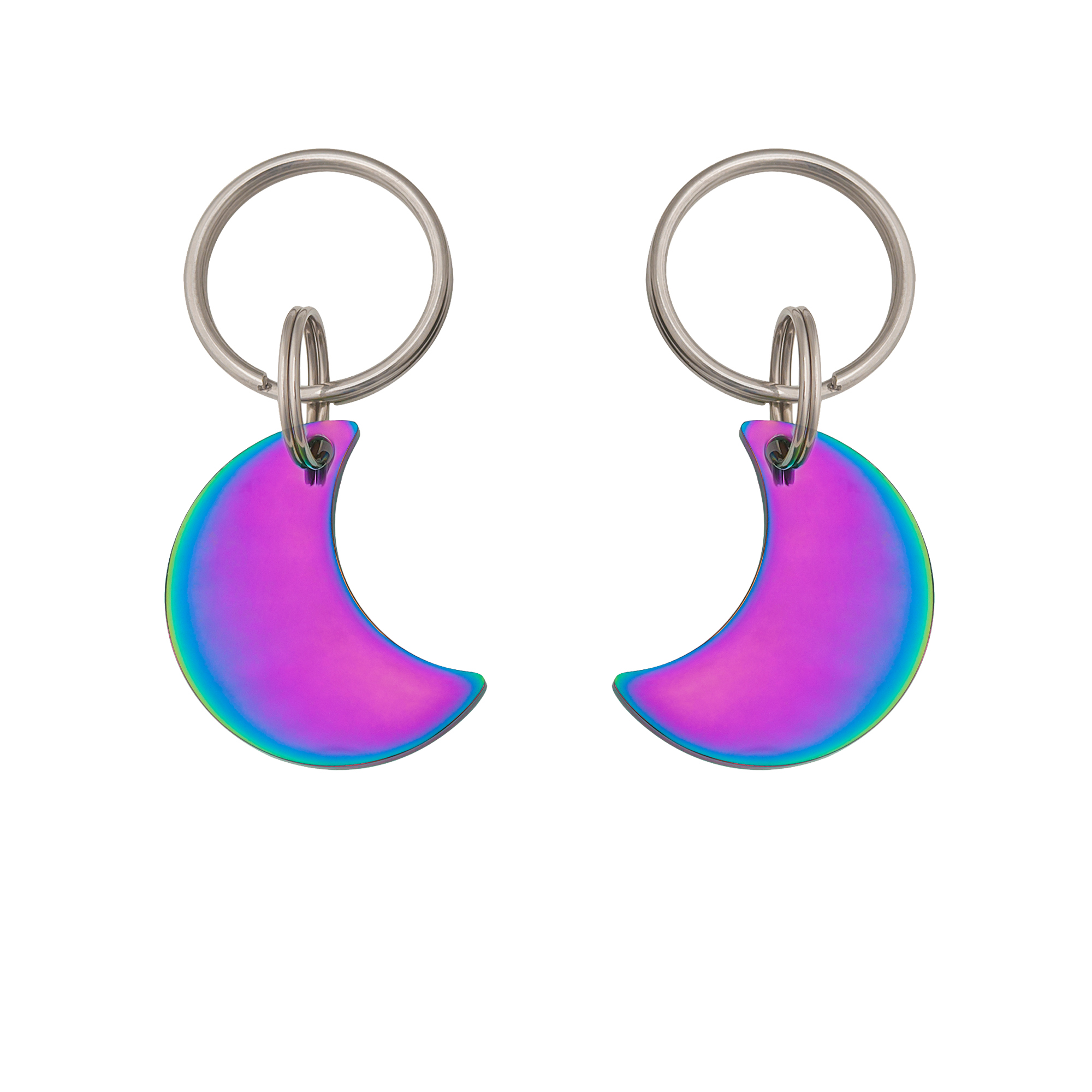 Dog Tag - Moon Dog Tag - Dog Tags for Dogs Personalized[Rainbow, M ...