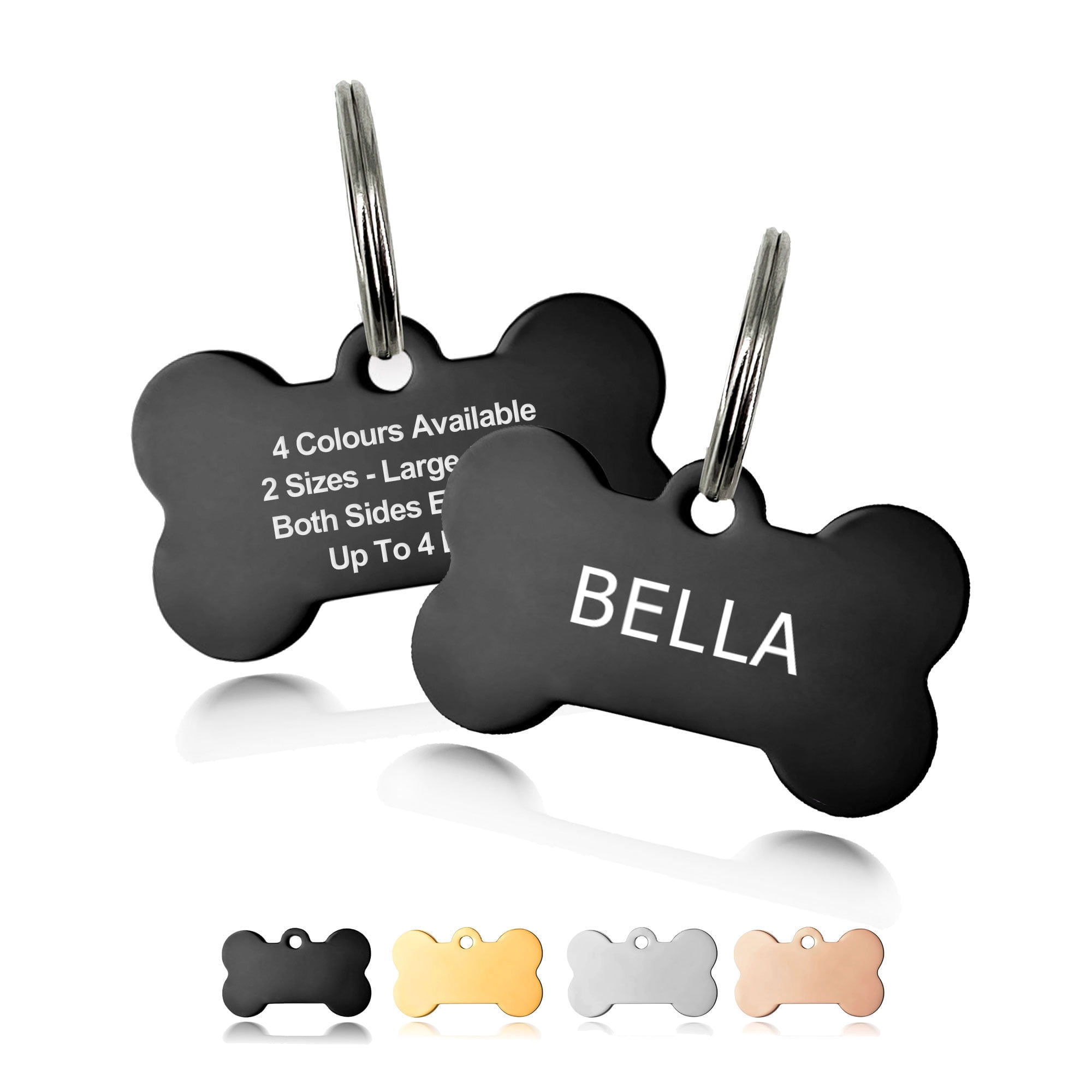 Dog Tag - Personalized Bone Shaped Dog Tags for Dogs, Stainless Steel ...