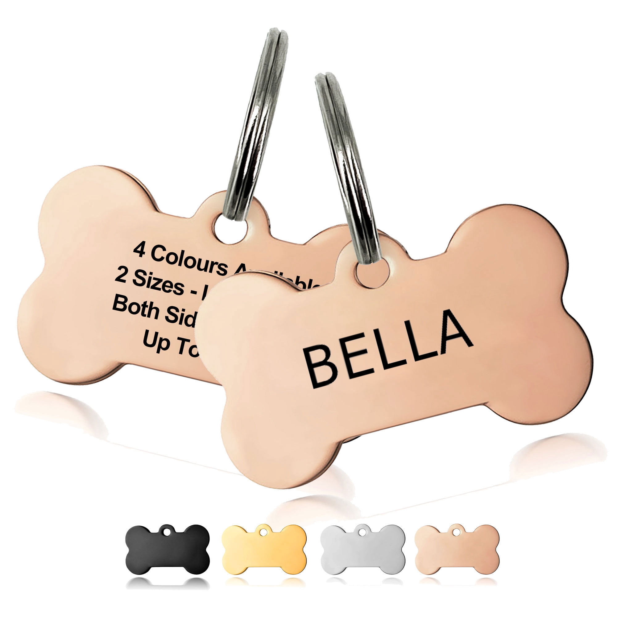 Dog Tag - Personalized Bone Shaped Dog Tags for Dogs, Stainless Steel ...