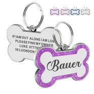 Personalized Dog Tag, Bone Shaped Dog Tags for Dogs, Stainless Steel ...