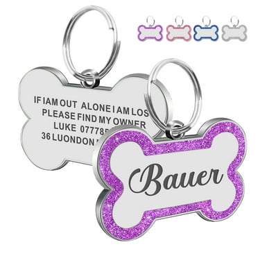 Personalized Dog Tag, Bone Shaped Dog Tags for Dogs, Stainless Steel ...