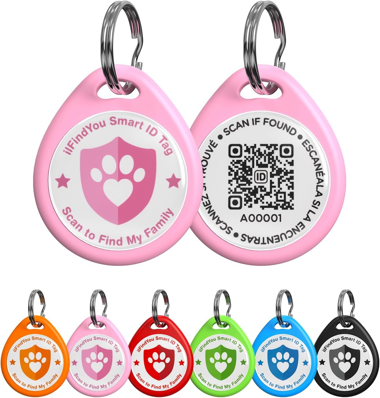 Dog Tags Personalized, QR Code Pet ID Tags for Dog Collar, Online ...