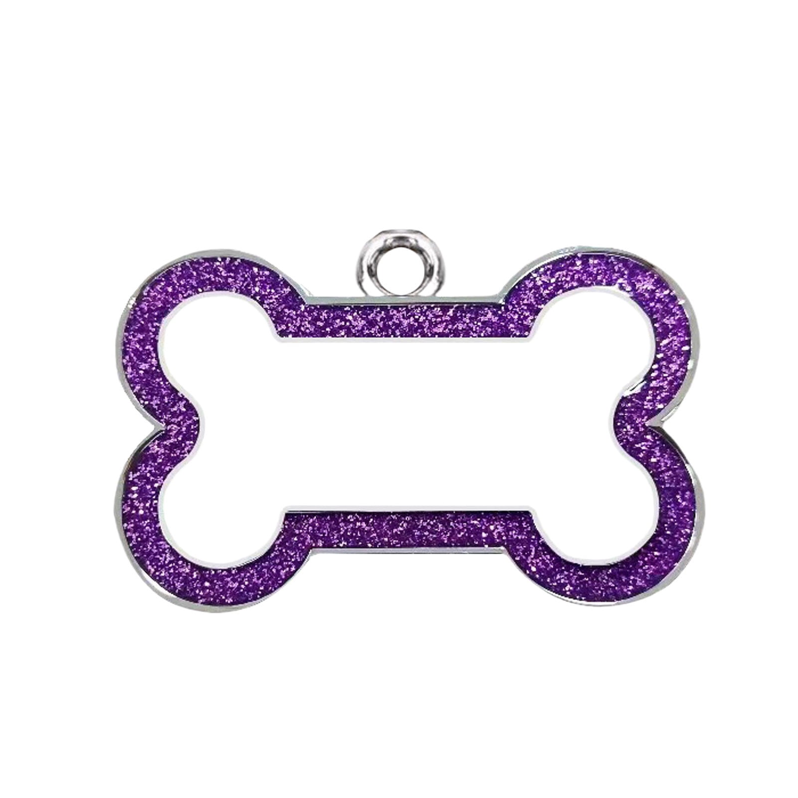 Dog Tags Stainless Steel Pet ID Tags With Glittery Bone Design Dog Name ...