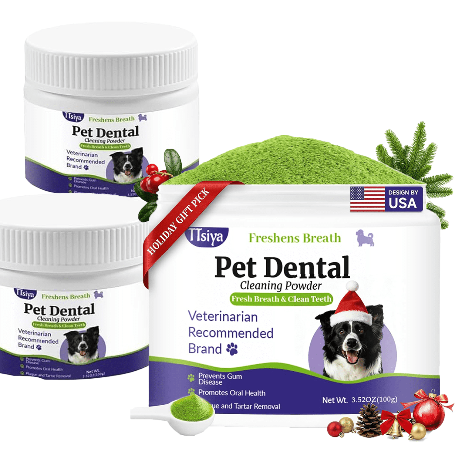 Dog Teeth Cleaning Powder - Dog Dental Powder - Targets Tartar ...