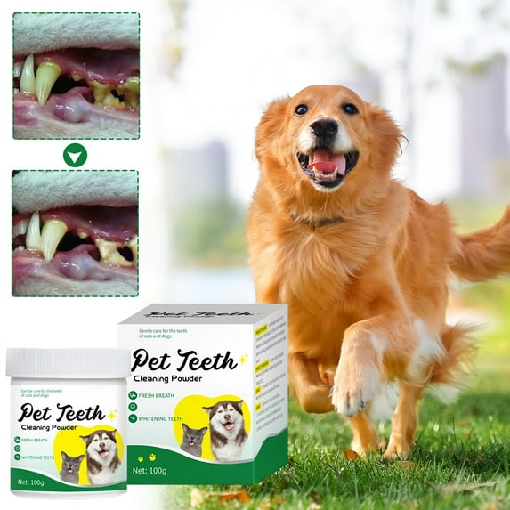 Dog Teeth Cleaning Powder，Natural Dental Powder for Dogs Teeth，Helps ...