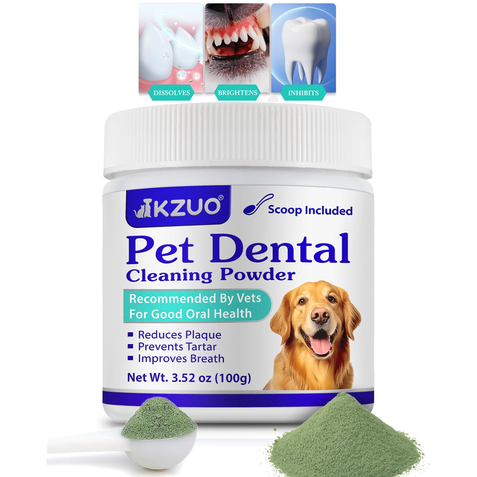 Dog Teeth Cleaning Powder – Natural Dog Dental Powder for Teeth ...