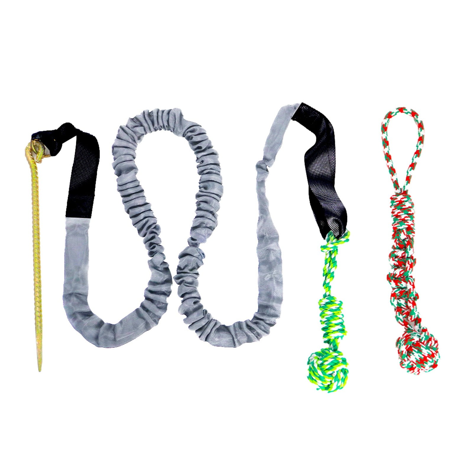 Dog Teeth Grinding Outdoor Tug of War Knotted Rope Tree Bungee Dog Toy ...