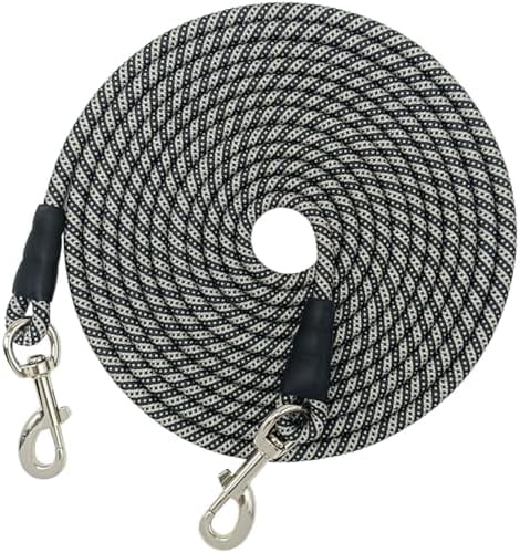 Dog Tether Tie Out Long Rope Leash, Dog Lead 15FT 20FT 26FT 40FT 60FT ...
