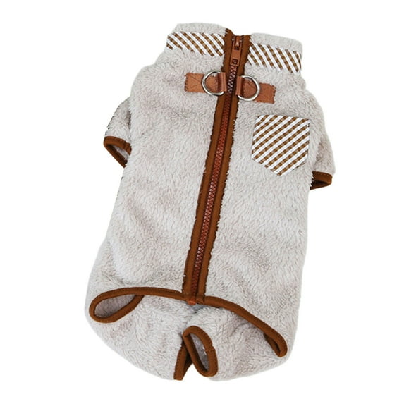 Dog The Double Ring Buttoned Thermal Clothing Small Dog Sweater Female ...